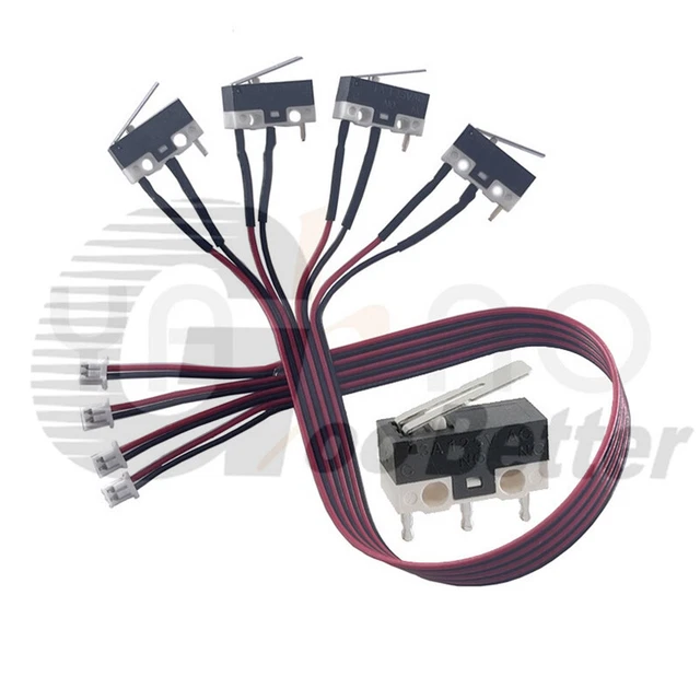MINI MICRO LIMIT Switch With Cable Wire , Long Lever Snap Action Limit ...