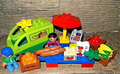 LEGO DUPLO MARKTSTAND Wochenmarkt Bauernhof Gemüse Obst Auto EUR 19,99 ...
