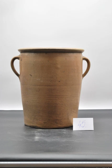 ANTIKER PFLANZENTOPF, GARTENDEKO, Steinguttopf, alter Tontopf, 8 Liter ...