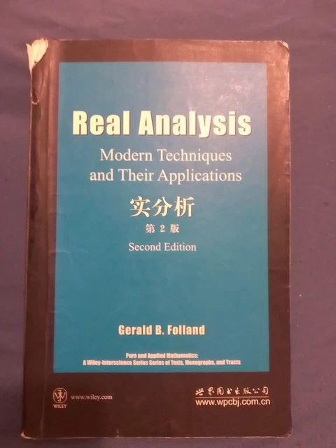 REAL ANALYSIS MODERN Techniques And Their Applications Second Edition 