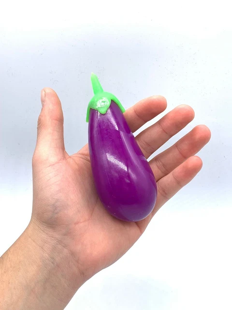 TOY EGGPLANT PURPLE Ball Squishy Squeeze Squish Stress Relief Cool All Ages $30.40 - PicClick AU