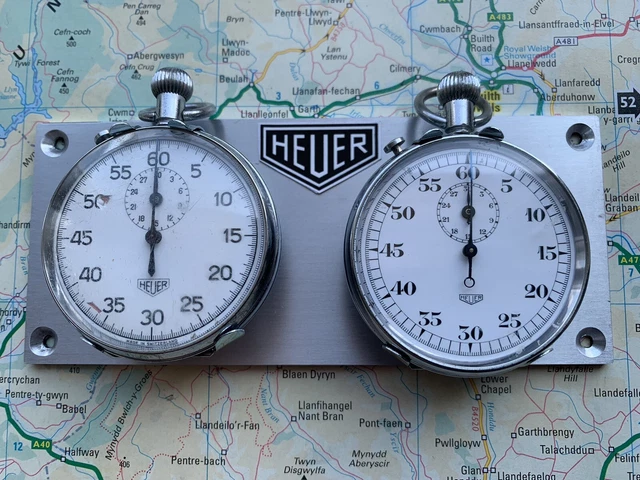 1960’S HEUER RATTRAPANTE Stopwatch Set Dashboard Rally Timer (Please ...