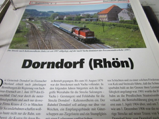 BAHNHOF N UND Gleisplan Dorndorf Rhön 4S Thüringen EUR 4,98 - PicClick DE