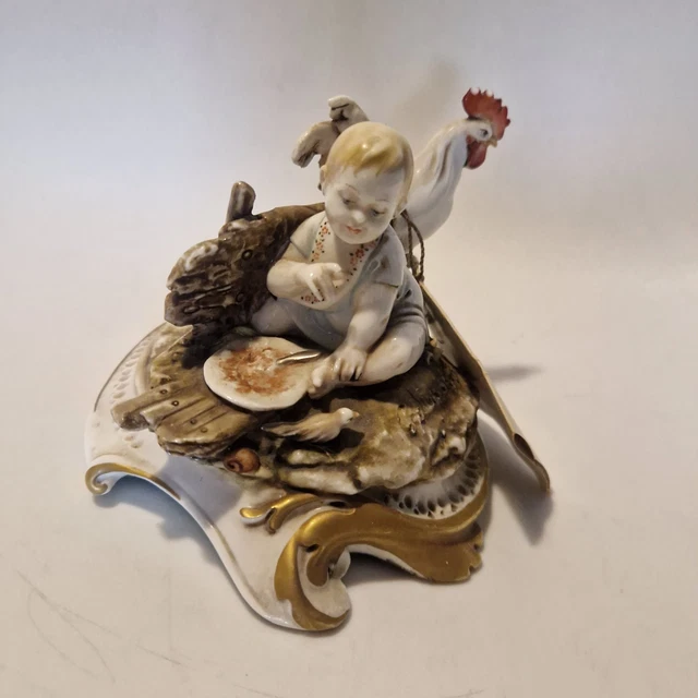 GROUPE CAPODIMONTE PIER Gianni Cedraschi (1935-2012) Porcelaine Putto ...