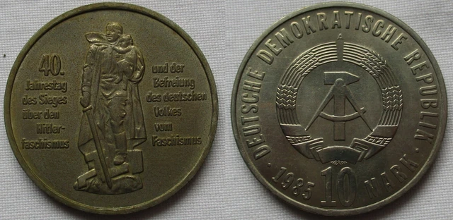 DDR GEDENK MÜNZE 10 Mark 40 Jahre Kriegsende 1985 vz (145688) EUR 5,99 ...