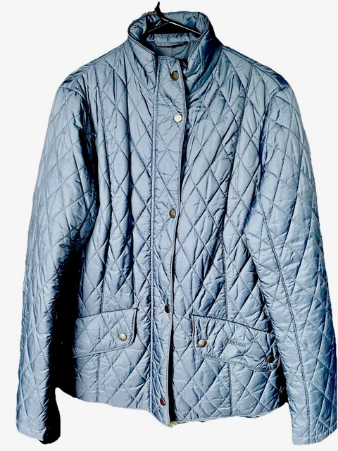 BARBOUR WOMENS LIGHTER Weight Diamond Quilted Jacket Dusky Blue Nwot ...