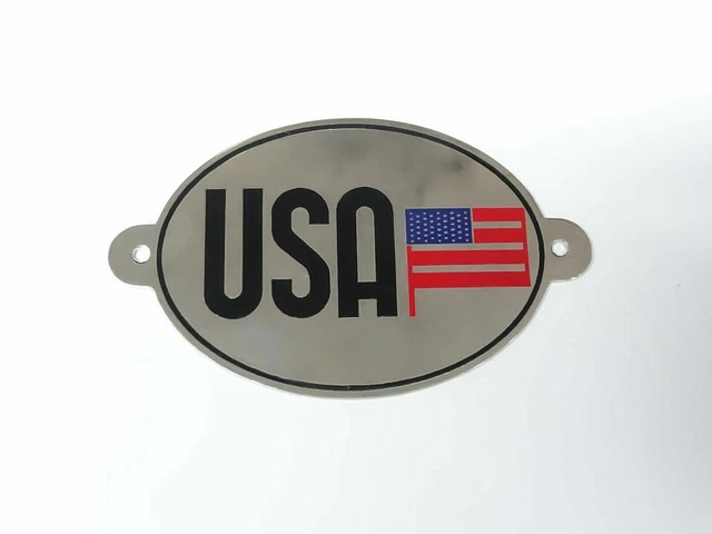 VINTAGE CAR &USA& Front/Side Hood Bonnet Badge Emblem Decal EUR 25,98 ...