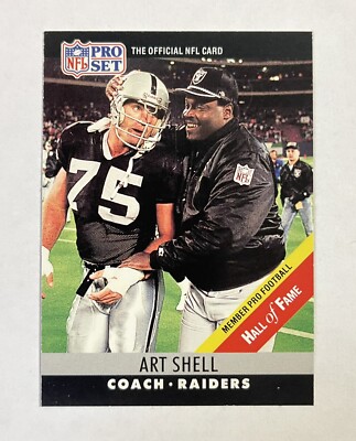 ART SHELL 1990 Pro Set Carte Football Los Angeles Raiders HOF #161 EUR ...