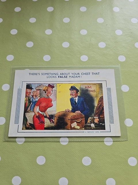 VINTAGE SAUCY SEASIDE Comic Postcard Bamforth Brown Triangle No 1332 ...