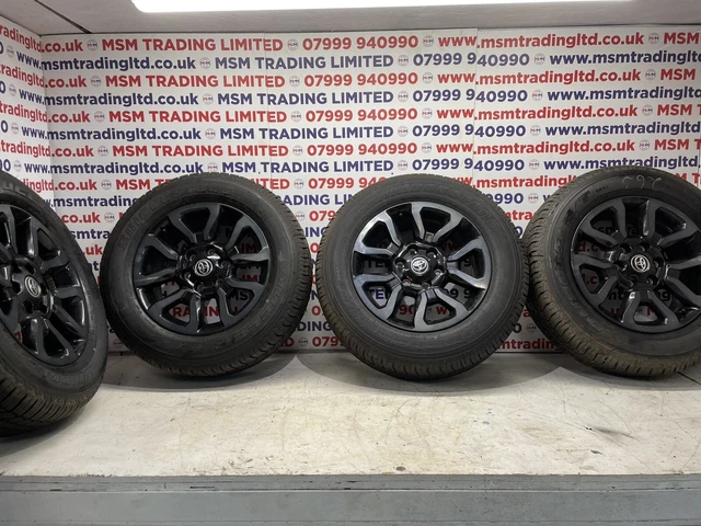4 GENUINE TOYOTA hilux gloss black wheels and tyers 265/60R18 ...