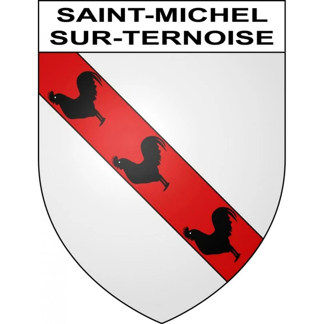SAINT-MICHEL-SUR-TERNOISE 62 VILLE sticker blason écusson autocollant adhésif EUR 6,99 - PicClick FR