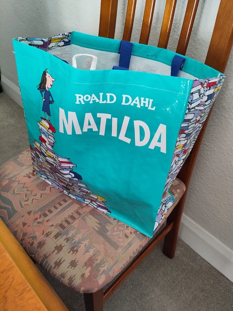 RARE ROALD DAHL lifetime plastic Shopping tote Bag MATILDA illustrated ...