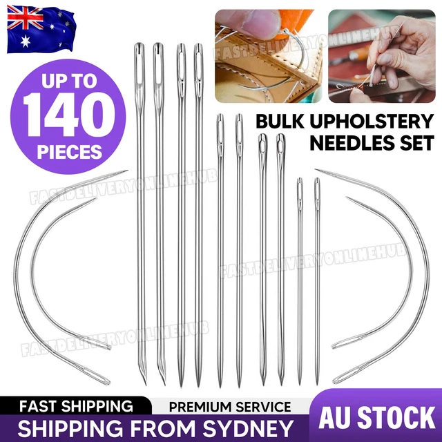 BULK UPHOLSTERY NEEDLES Set Sewing Kits Curved Sewing Leather Canvas ...
