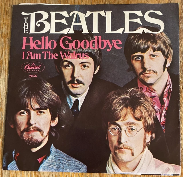 BEATLES HELLO GOODBYE I An The Walrus Capitol 2056 45 giri con PS RARO ...