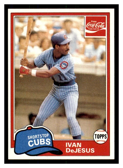 1981 TOPPS COCA-COLA Cubs de Chicago Ivan DeJesus #3 Cubs de Chicago ...