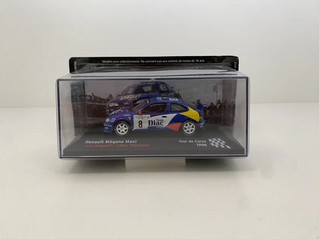 1/43 ALTAYA TOUR De Corse 1996 Renault Megane Maxi Ragnotti/Thimonier ...