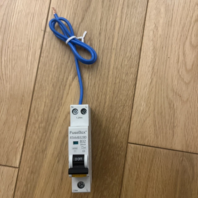 FUSEBOX RTAMB32BD 32A 30mA RCBO - 6kA (Type A) B Curve (Compact) Bi-directional £14.76 - PicClick UK