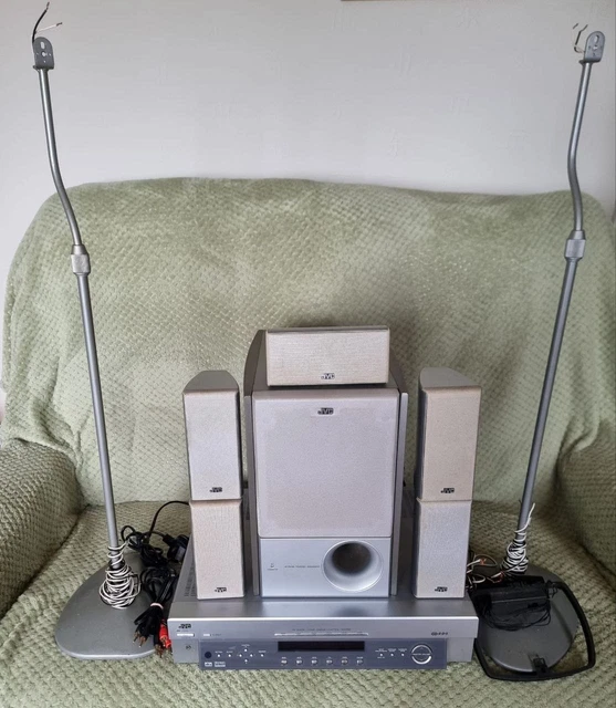 JVC HOME CINEMA Control Center Rx-e11z Rsl With 5 Speakers 2 Stand 1 ...