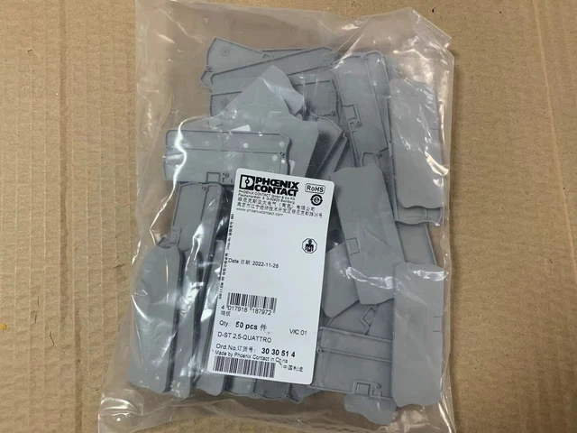 50PCS/PACK PHOENIX END Plate Baffle D-ST2.5-QUATTRO Order Number ...