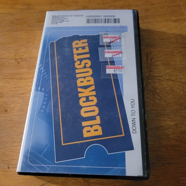 VINTAGE BLOCKBUSTER VIDEO VHS Tape Movie Rental Clamshell - Down To You ...