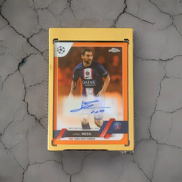 LIONEL MESSI AUTO /25 Orange - UEFA UCC 2022/23 Topps PSG EUR 2.999,00 ...