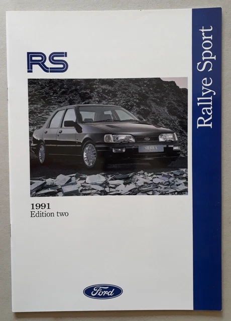 FORD RS RANGE Brochure 1991 - Fiesta RS Turbo Sierra RS Cosworth 4x4 £ ...