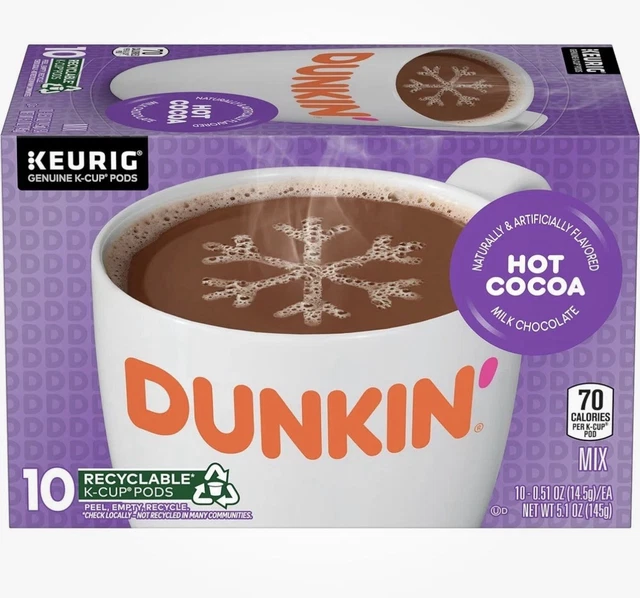 TWO! LIMITED EDITION Dunkin Donuts Milk Chocolate Hot Cocoa K-Cups (20 ...