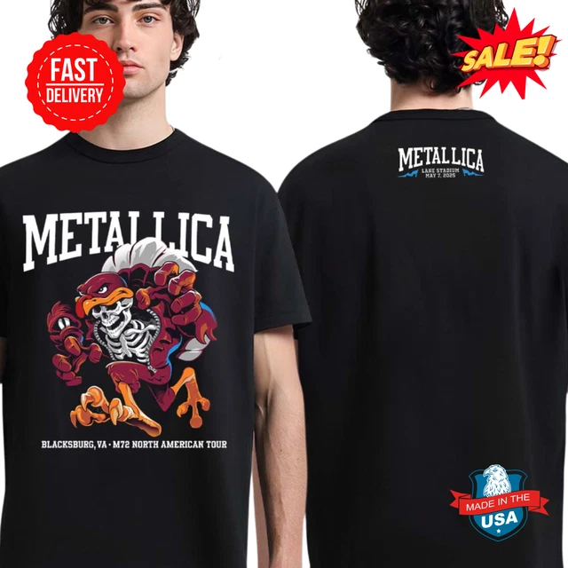 METALLICA M72 VIRGINIA Tech 2025 At Lane Stadium On May 7th 2025 Tee S ...