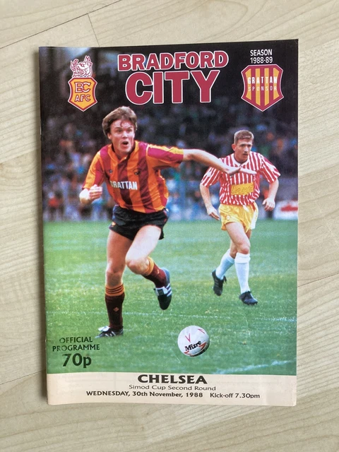 BRADFORD CITY V Chelsea Simod Cup 1988/89 £2.80 - PicClick UK
