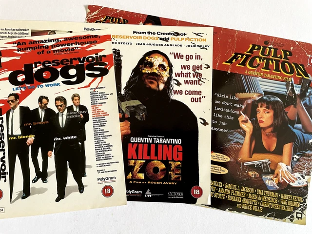 PULP FICTION RESERVOIR Dogs Quentin Tarantino VHS Video Sleeves £30.00 ...