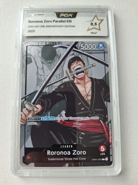 CARTE ONE PIECE PCA 9,5 Roronoa Zoro Parallel EN Manga Ultra Rare PCA 9,5 EUR 9,99 - PicClick FR