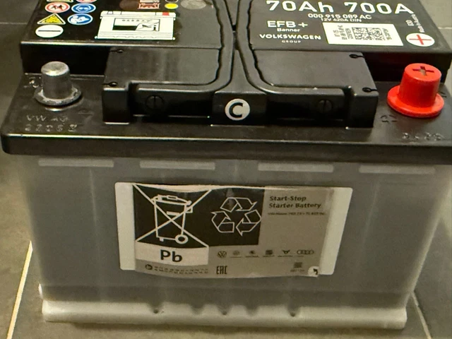 ORIGINAL VW AUTOBATTERIE EFB+ 70AH 700A 000915089AC 12V 420A DIN EUR ...