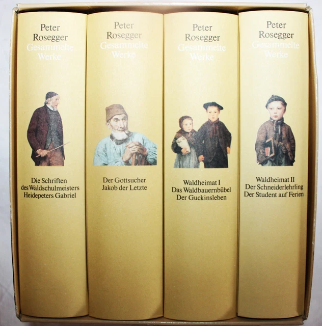 PETER ROSEGGER GESAMMELTE Werke - 4 Bände komplett in einer Box EUR 18,00 - PicClick DE