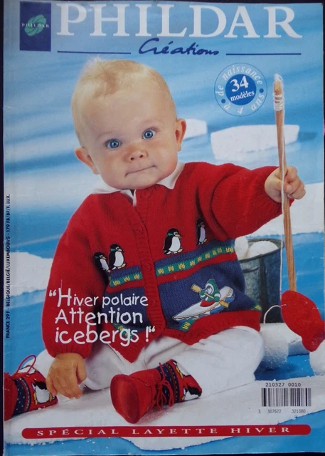 § CATALOGUE ANCIEN laine tricot PHILDAR n° 327 bébé layette - hiver 1999 - 2000 EUR 6,00 ...