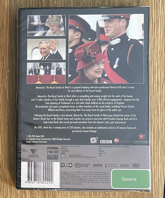 MONARCHY - THE Royal Family At Work (DVD, 2007) region 4 NEW SEALED $10 ...
