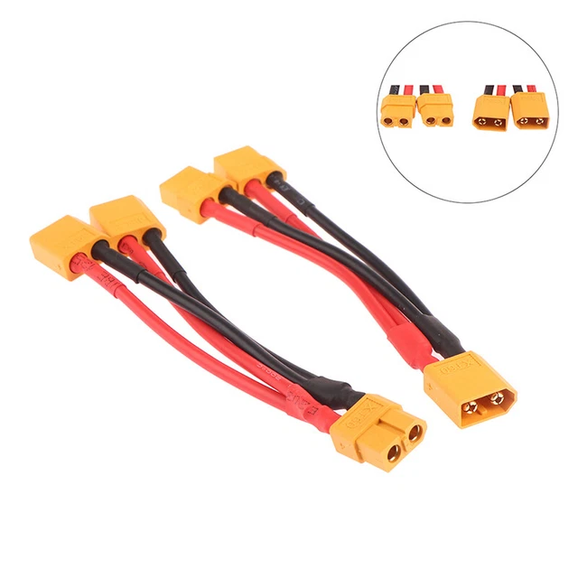 XT60 PARALLEL BATTERY Connector Male Female Cable Dual Extension For RC Motor EUR 2,98 - PicClick FR