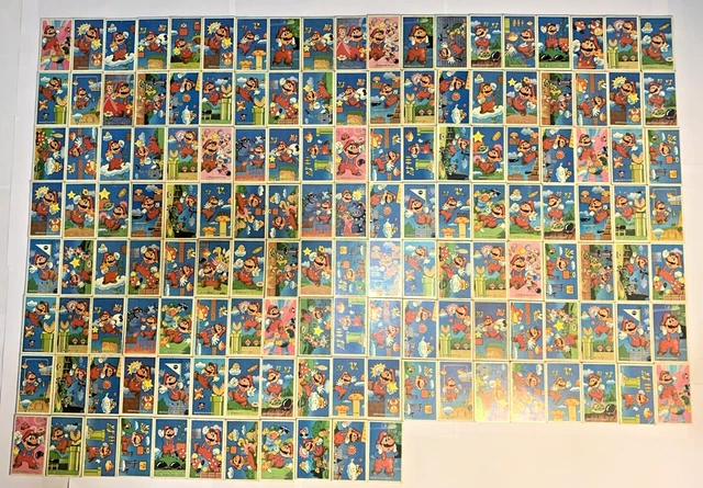 “LOT OF X145” 1985 Nintendo Super Mario Cards Bros. Rare Menko, Vintage ...