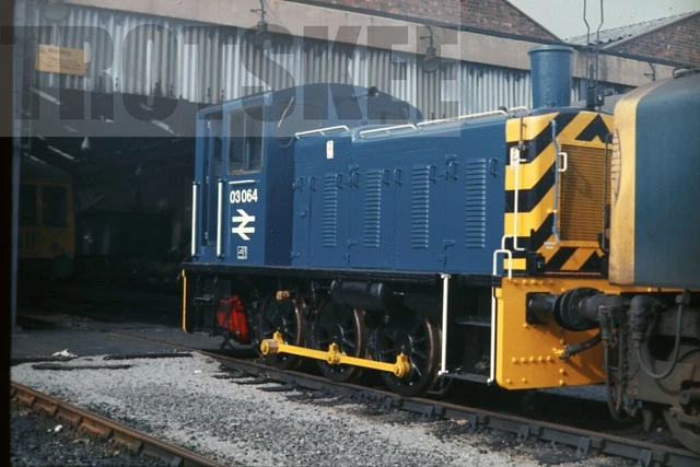 35MM SLIDE BR British Rail Diesel Loco Class 03 03064 Doncaster 1975 ...