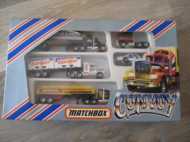 MATCHBOX G-4 CONVOY Gift Set 5 Models Kenworth Peterbilt Grand Fury ...