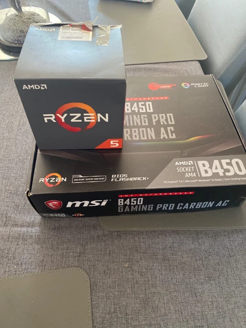 MSI GAMING MOTHERBOARD B450 A Pro Max With AMD Ryzen 5 2600x Processor Included £98.00 - PicClick UK