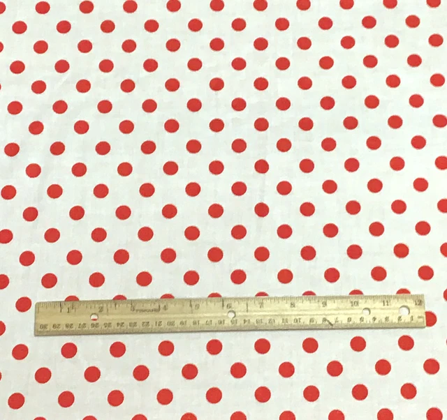 SIMPLE RED DOTS on White Fabric by Springs Creative, Red Polka Dots, BTHY EUR 4,36 - PicClick DE