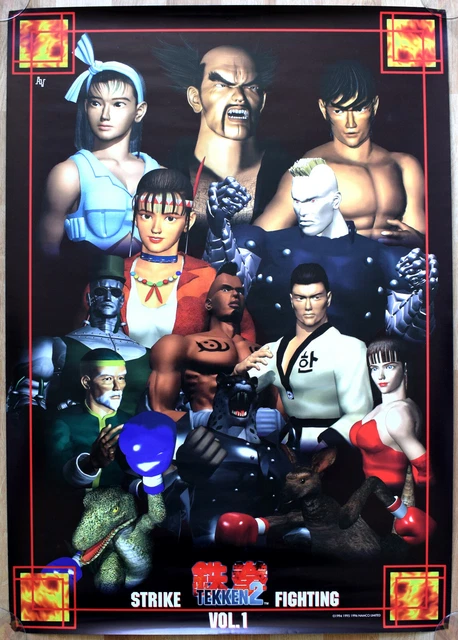 TEKKEN 2 RARE PS1 51.5cm x 73cm Japanese Promotional Poster #1 £109.99 ...