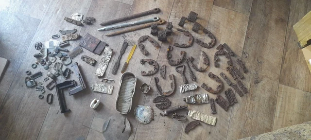 JOB LOT OF original WW2 era period German Military items from Eastern ...