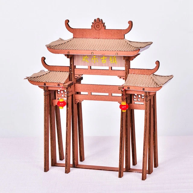 CHINESE ARCHITECTURE DIY Building Model Kits DIY Torii Gate Assembly ...