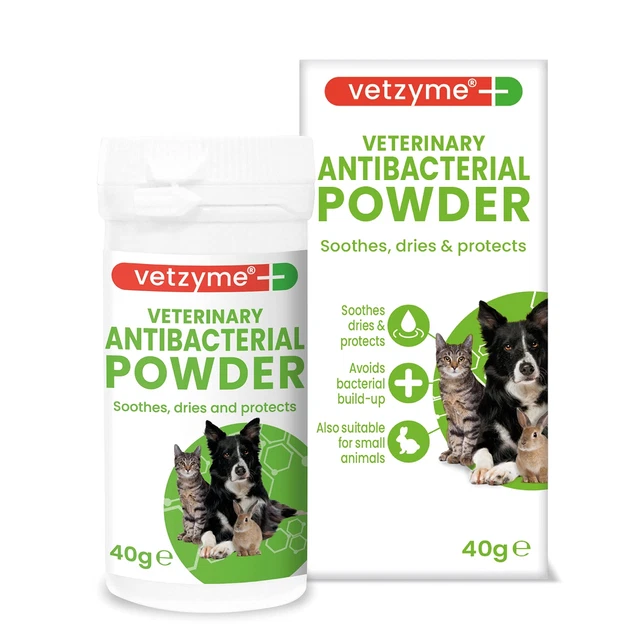 VETZYME VETERINARY ANTIBACTERIAL Powder for Dogs, Cats and Small Pets ...