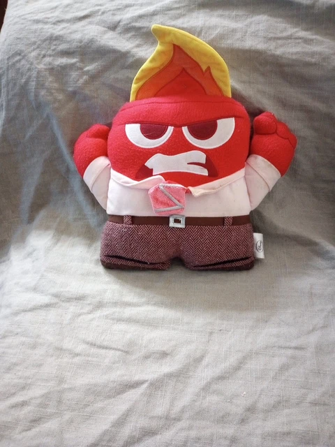 DISNEY PIXAR'S INSIDE Out Anger 12" Plush Angry Red Flame Head Pillow ...