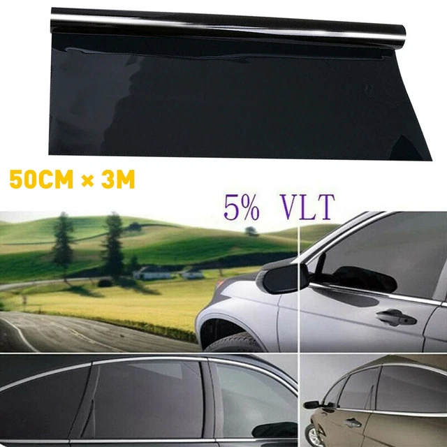 Universal Window Tint 5 Vlt 50cm X 3m Film Black Roll Car Home Tinting