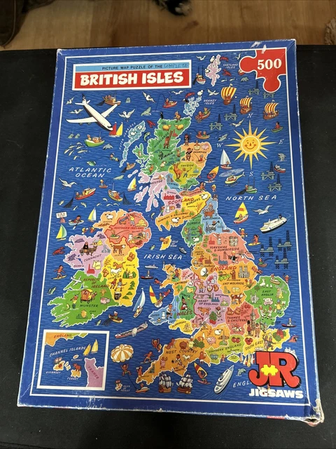 JR PICTURE MAP Puzzle British Isles 500 Piece Jigsaw Puzzle 500 Large ...