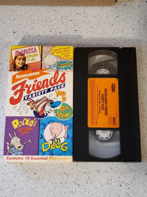 NICKELODEON FRIENDS VHS 1994 Variety Pack Ren Stimpy Rocko Doug Rugrats ...