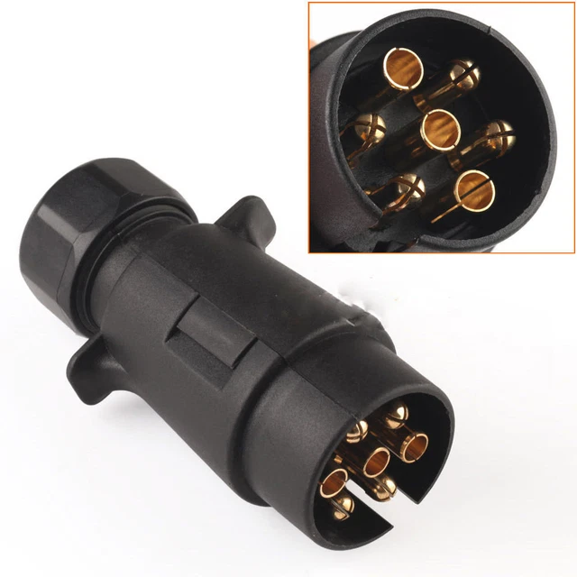 12N 7 PIN Replacement Plastic Trailer Caravan Truck Towing Electrics ...